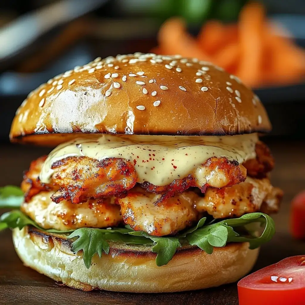 Spicy Chicken Sandwich with Creamy Sauce: Make It at Home! - Tasty Delice