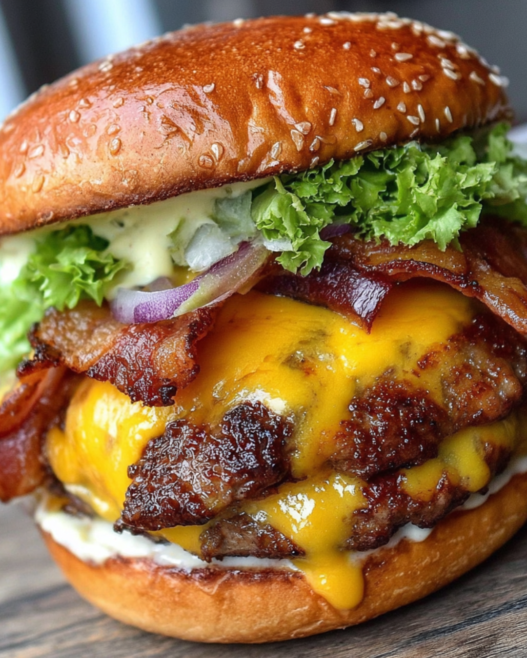 Bacon Cheeseburger with Double Patties: A Tasty Delight! - Tasty Delice
