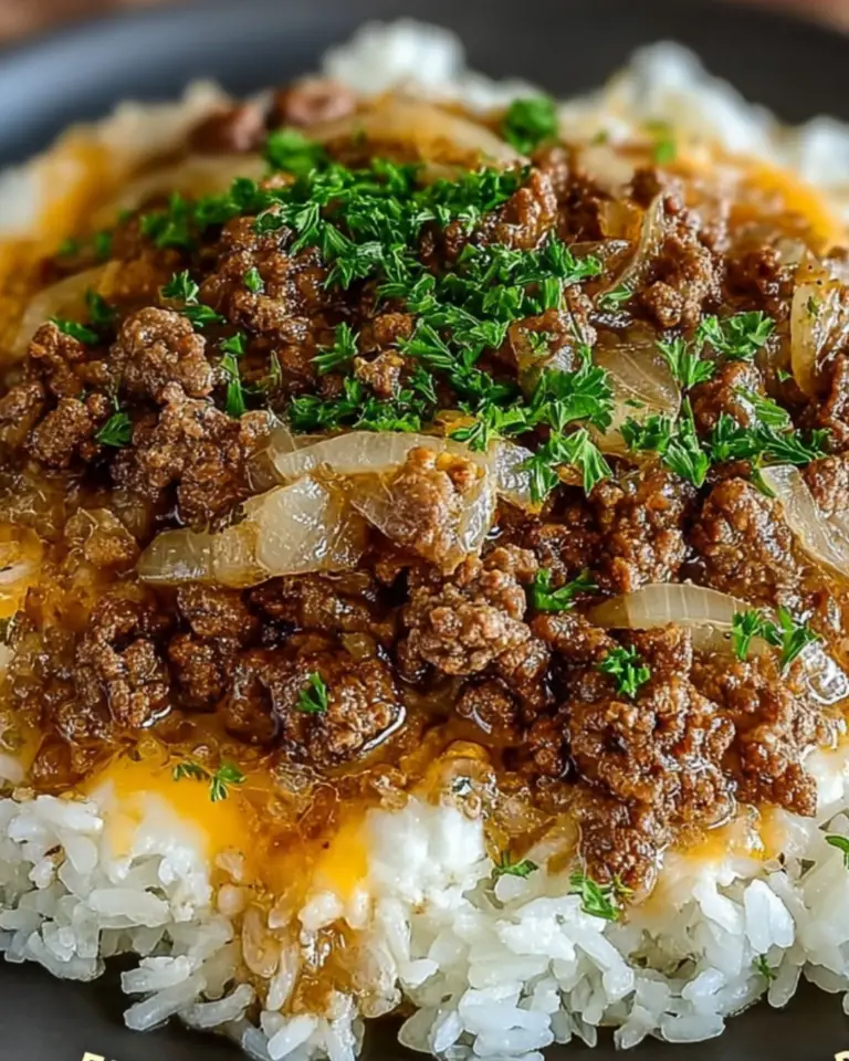 French Onion Ground Beef & Rice: A Delicious Recipe! - Tasty Delice