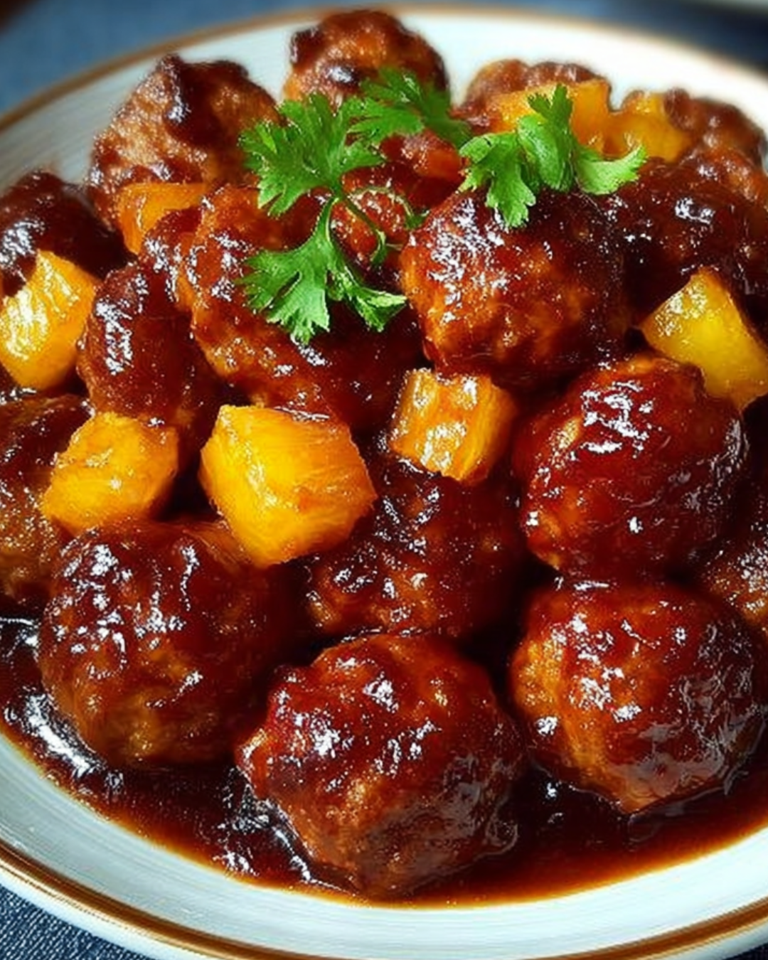 Slow Cooker Pineapple BBQ Meatballs: Easy & Delicious! - Tasty Delice