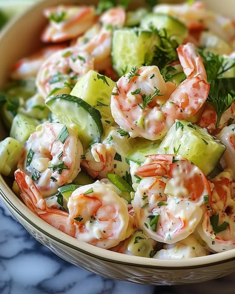 Creamy Cucumber Shrimp Salad: A Refreshing Delight! - Tasty Delice