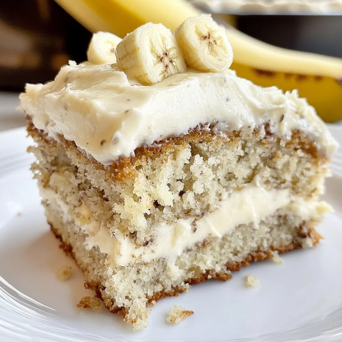 Irresistible Banana Bread Cake with Creamy Frosting Delight