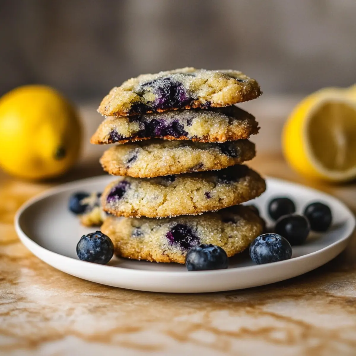Irresistible Lemon Blueberry Cookies with Crunchy Edges