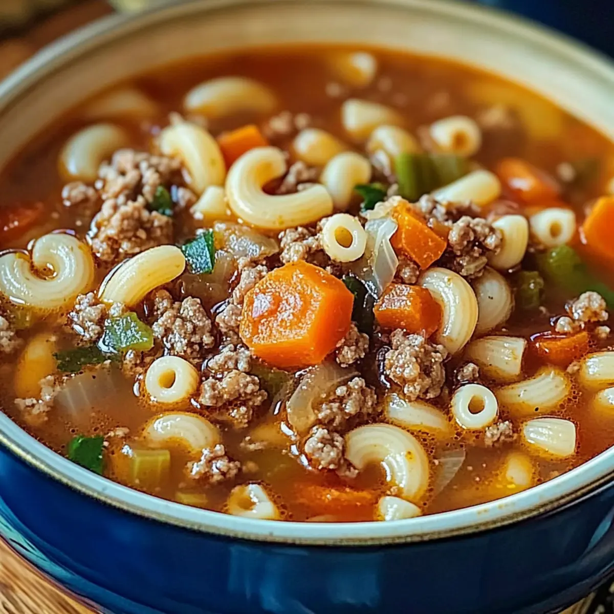 Irresistible Beef Macaroni Soup for Comforting Family Meals
