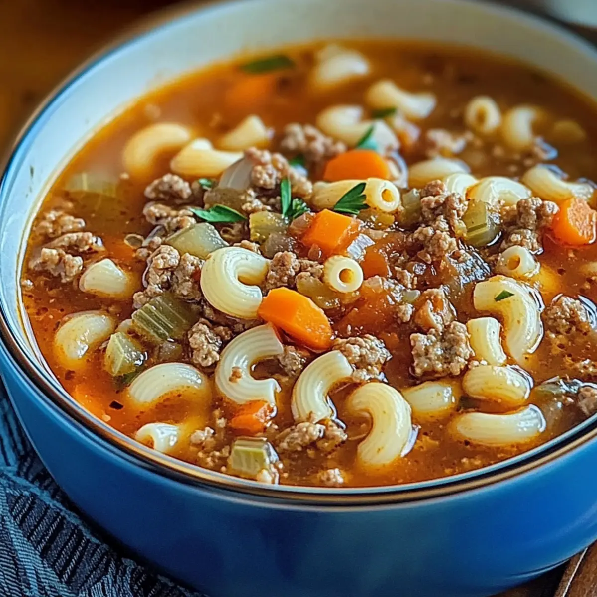 Irresistible Beef Macaroni Soup for Comforting Family Meals