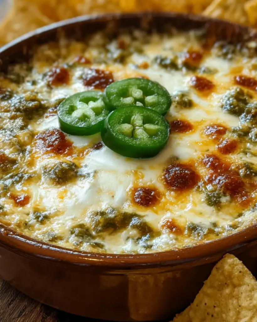 Creamy Green Chile Cheese Dip will wow your taste buds! - Tasty Delice