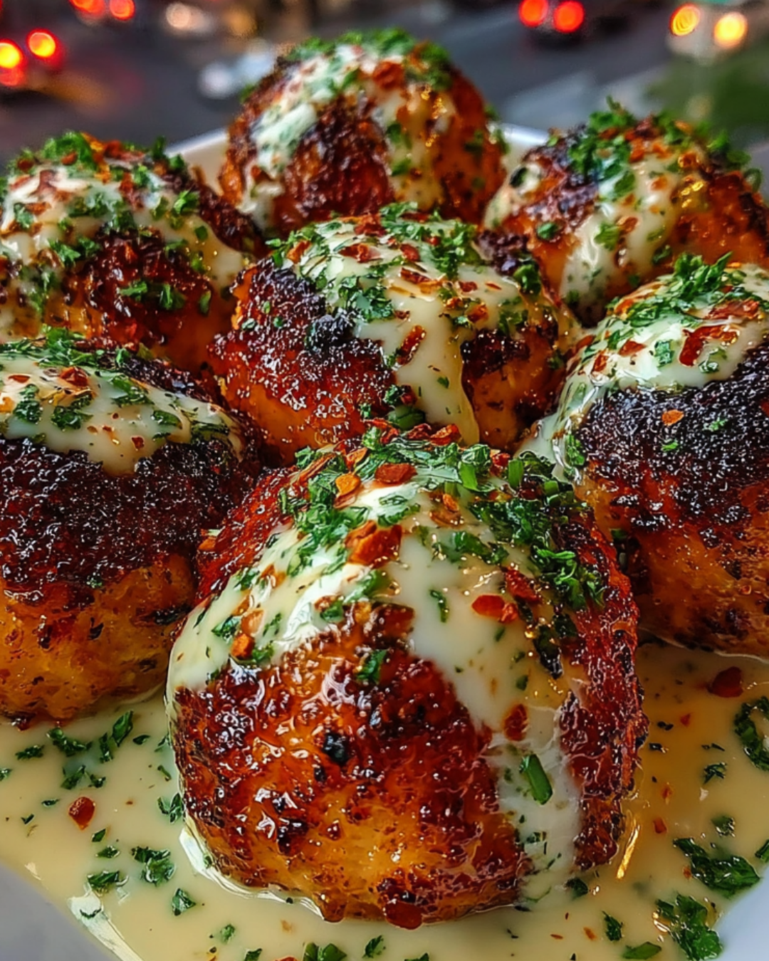 Sweet Chili Salmon Balls with Creamy Garlic Sauce Delight! - Tasty Delice