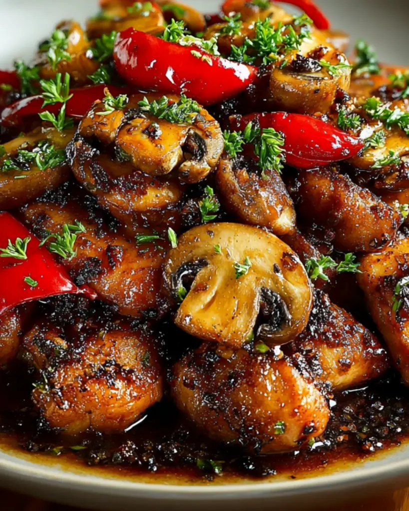 Black Pepper Chicken with Mushrooms: A Must-Try Dish! - Tasty Delice