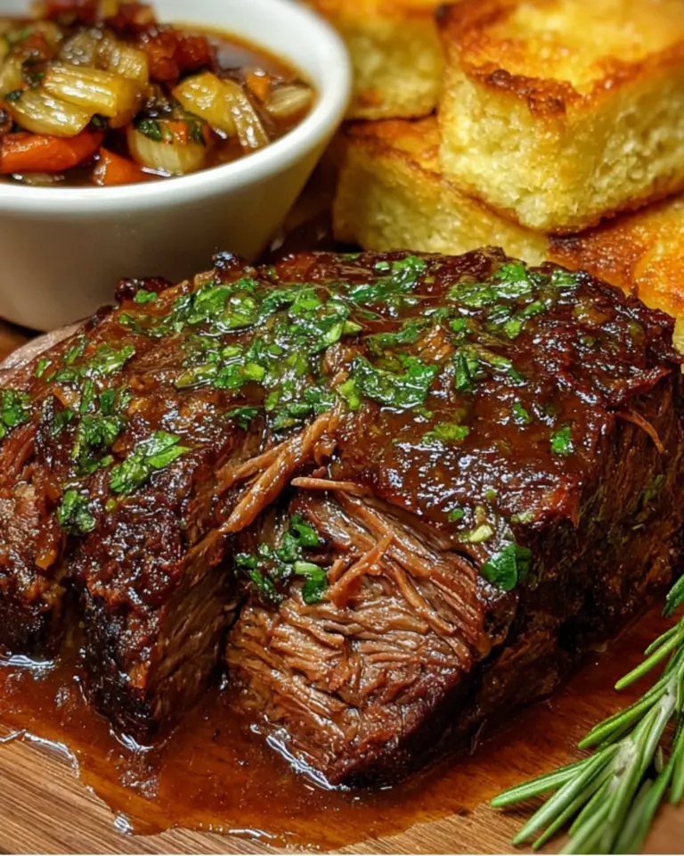 Italian Beef Roasted in Barolo Apple Vinegar delights! - Tasty Delice