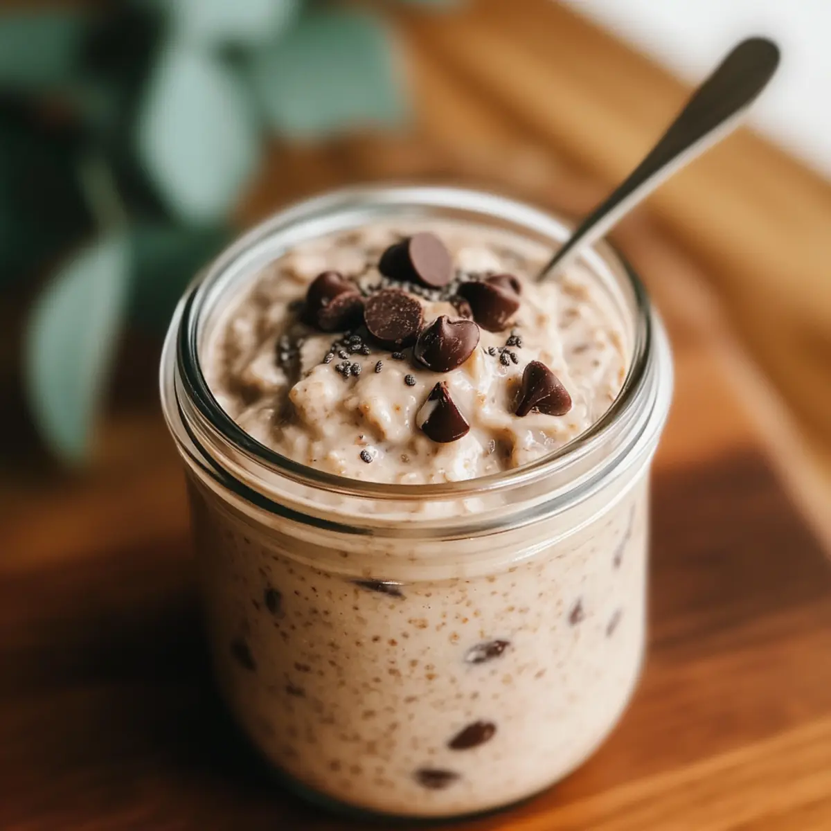 Irresistible Chocolate Chip Cookie Dough Overnight Oats