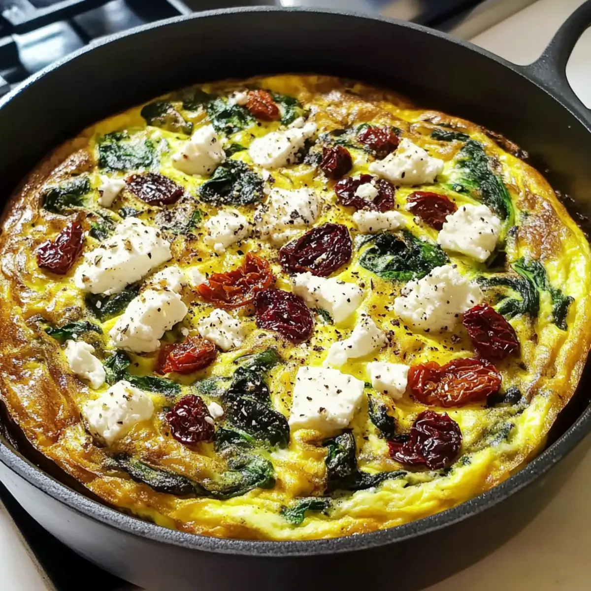 Mediterranean Frittata: Easy Oven-Baked Delicacy with Spinach