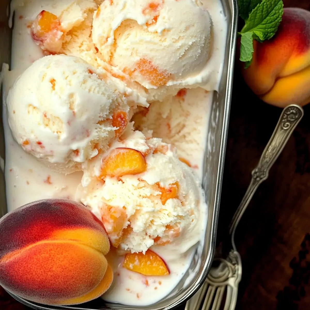 Irresistible No Churn Peach Ice Cream for Hot Summer Days