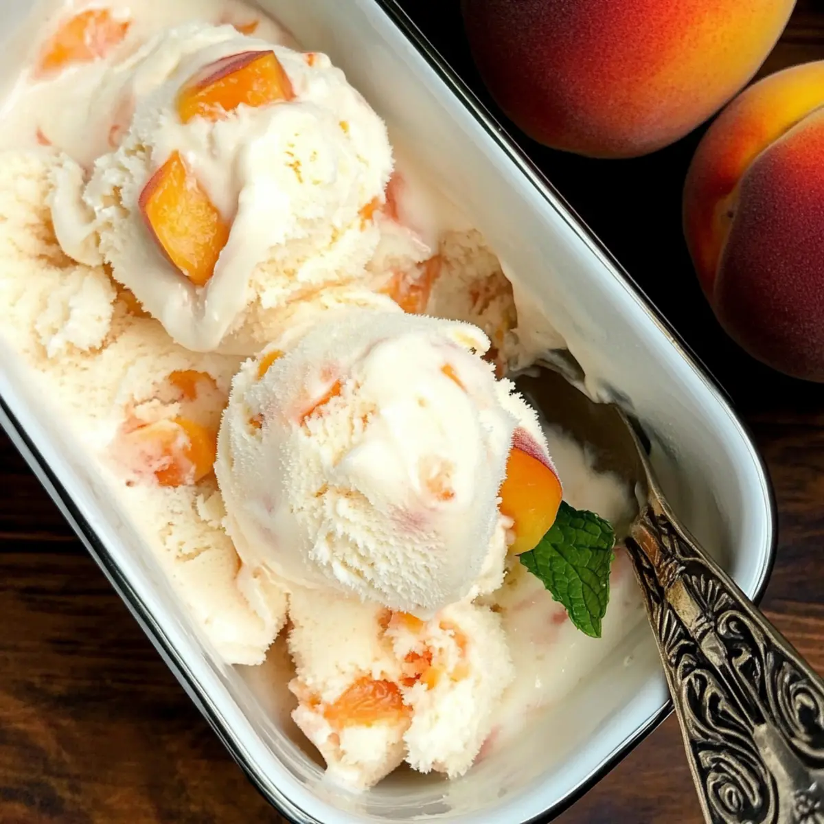 Irresistible No Churn Peach Ice Cream for Hot Summer Days