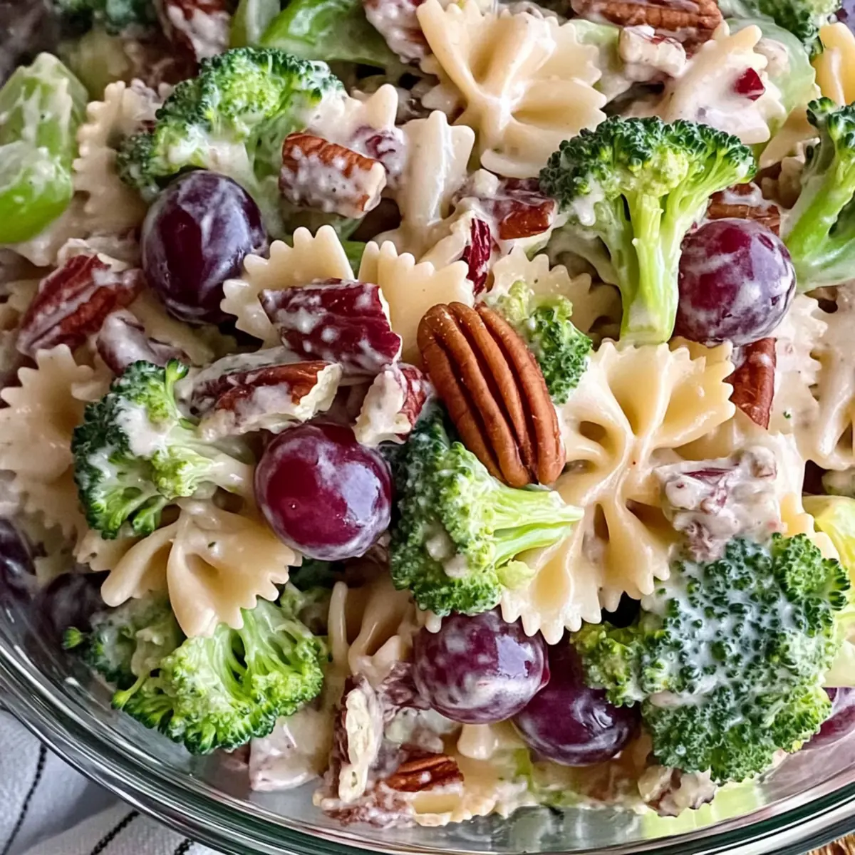 Ultimate Creamy Pasta Salad Recipe with Broccoli and Grapes