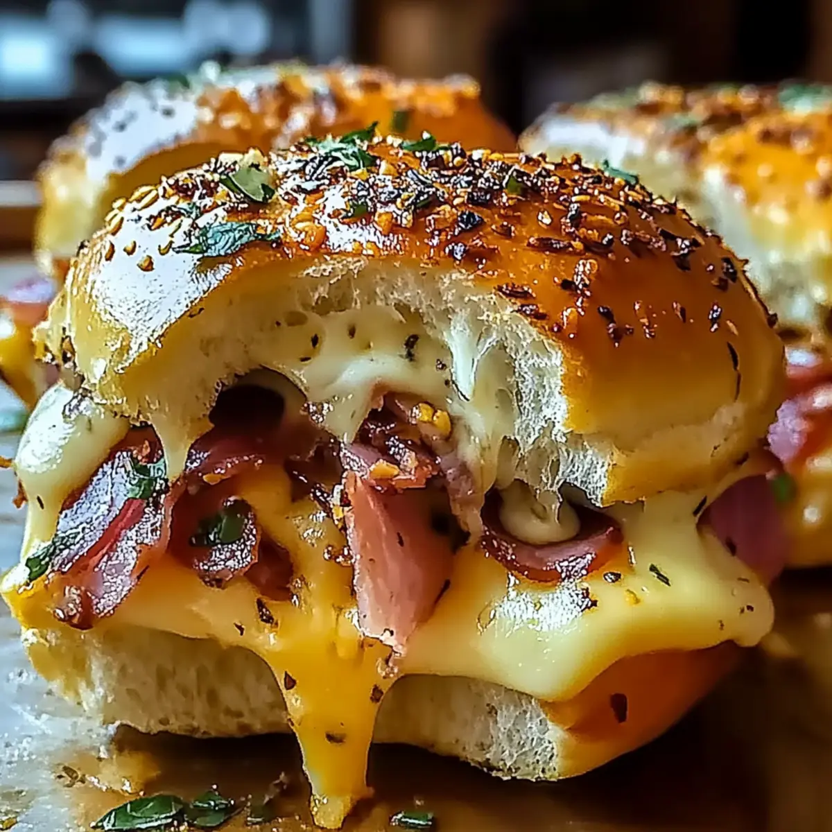 Irresistible Cheesy Baked Italian Grinder Sliders for Game Day