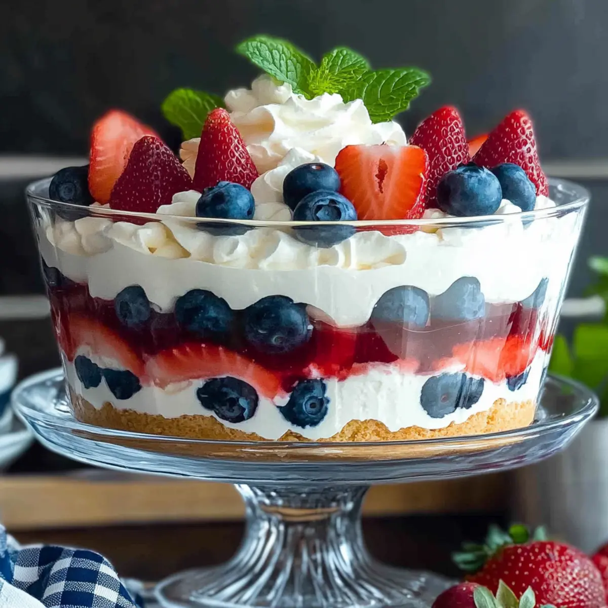 Red, White & Blue Cheesecake Trifle: Irresistibly Delicious Dessert