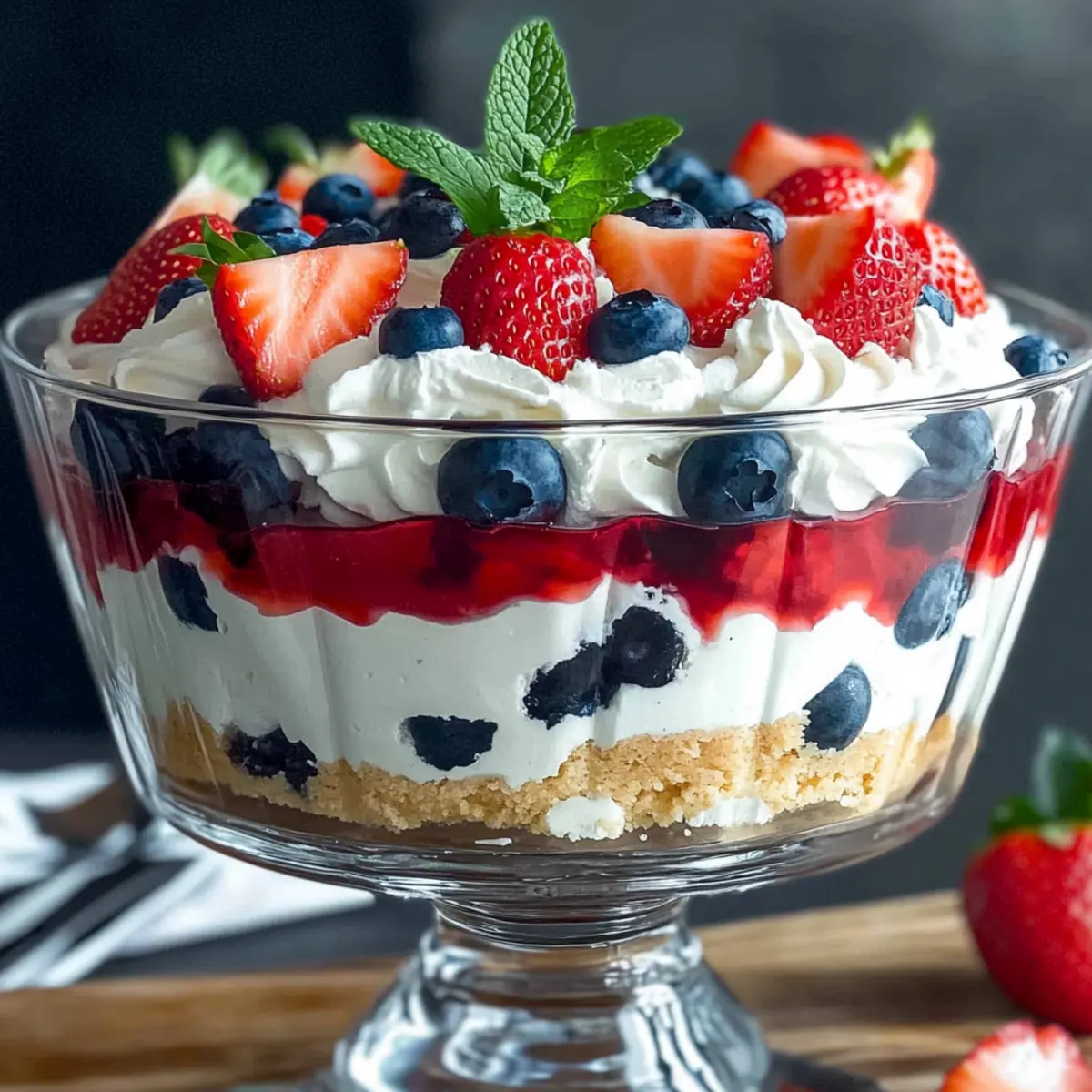 Red, White & Blue Cheesecake Trifle: Irresistibly Delicious Dessert