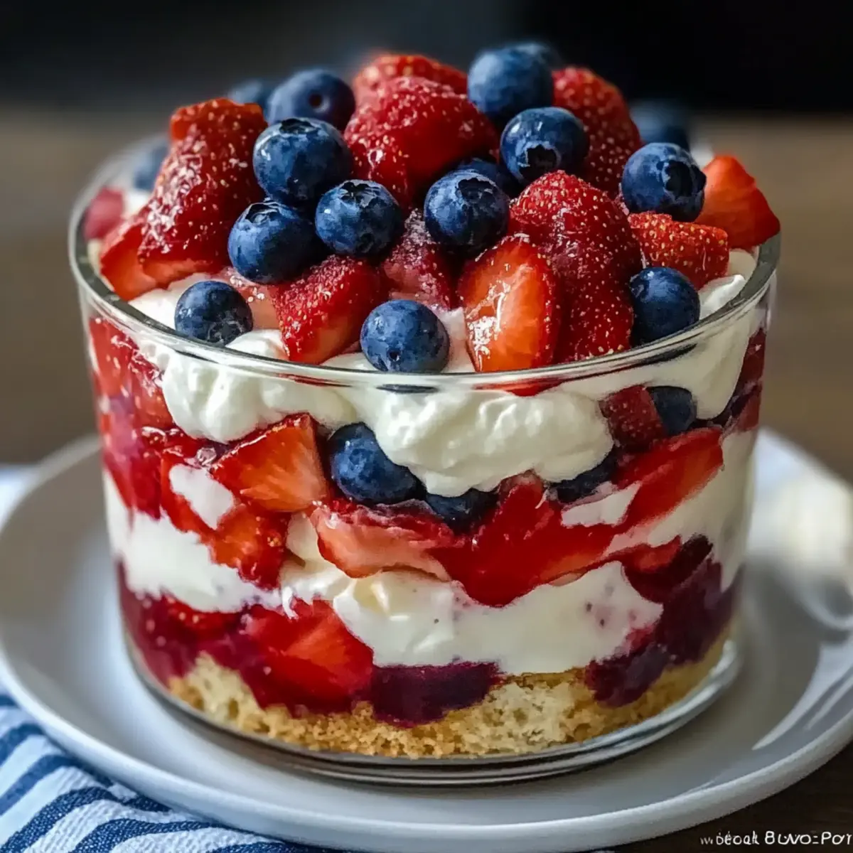 Irresistible Red, White, and Blue Berry Trifle for Celebrations